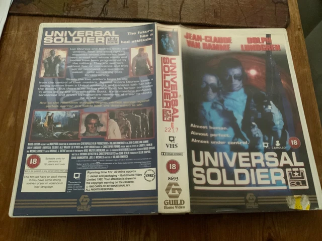 UNIVERSAL SOLDIER EX RENTAL VHS Jean Claude Van Damme and Dolph ...