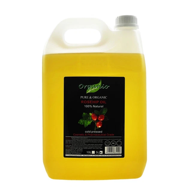 5L ORGANIC ROSEHIP Oil Cold Pressed 100% Pure Natural Virgin Rose Hip ...