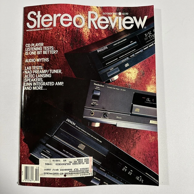 VINTAGE STEREO REVIEW Magazine October 1990 Audiophile Audio Video CD ...