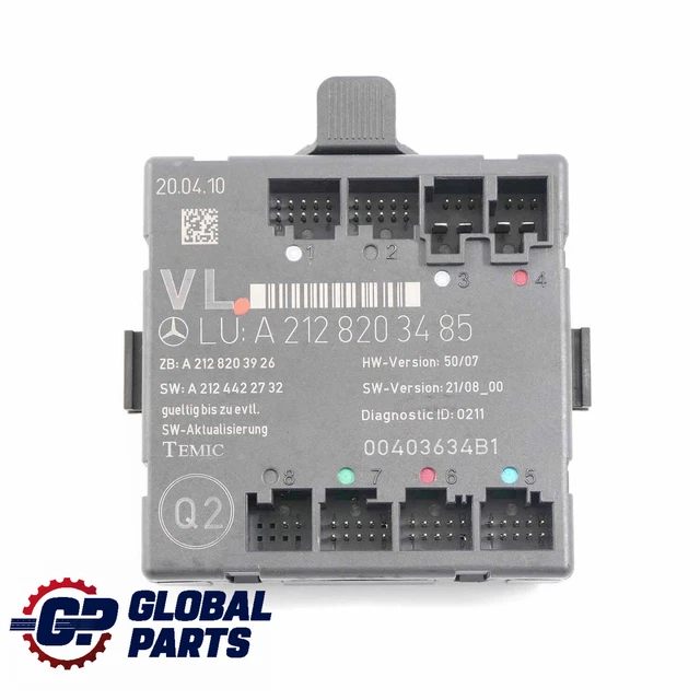 TÜRMODUL MERCEDES W204 W212 Vorne Links Steuergerät Modul A2128203485 ...