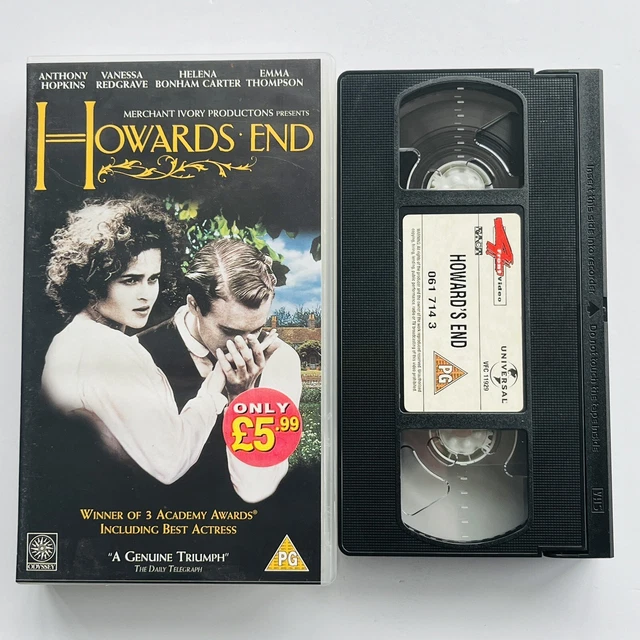 VHS HOWARDS END : Anthony Hopkins / Vanessa Redgrave / Helena Bonham ...