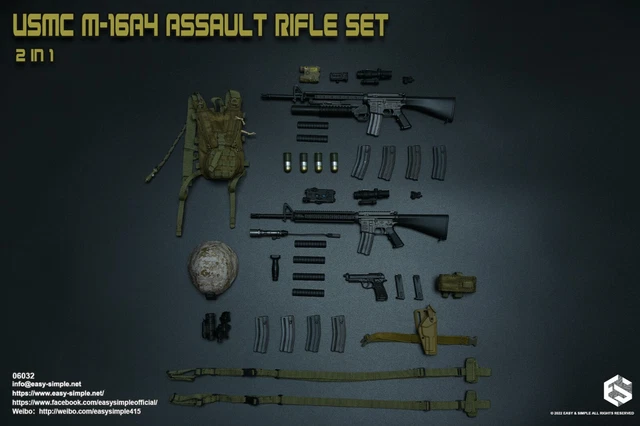 1/6 E&S 06032 USMC M16A4 ASSAULT RIFLE SET (2 Rifles!) £98.86 - PicClick UK
