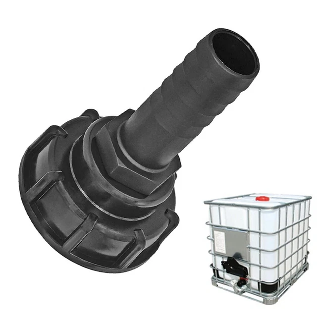 IBC CONTAINER ADAPTER Hose Connector 1-Inch Water Tank Garden Rain ...