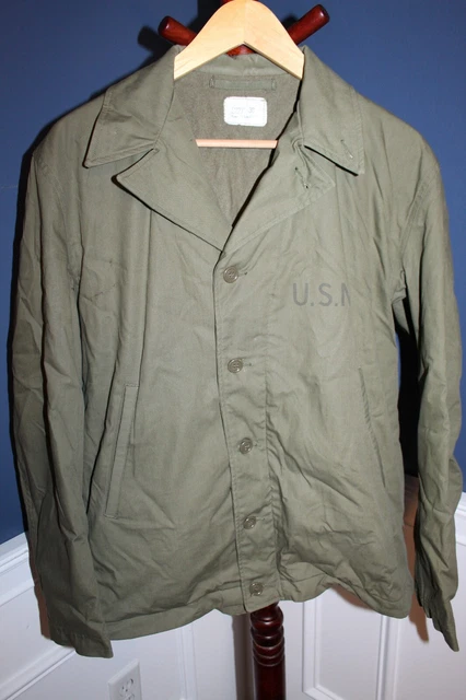 MINTY ORIGINAL WW2 U.S. Navy "USN" Marked N-4 OD Field Jacket w/QM Tag ...