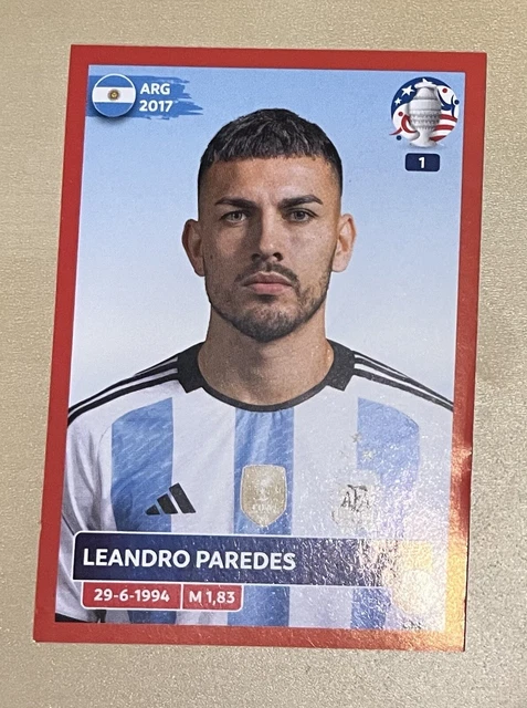 PANINI COPA AMERICA 2024 Leandro Paredes Argentina Red Parallel Sticker EUR 12,42 - PicClick FR