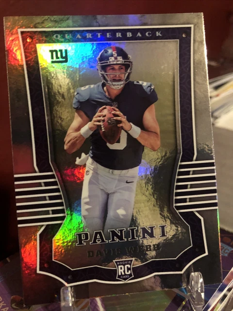 CARTE RECRUE PARALLÈLE Davis Webb 2017 Panini armure brillante géants ...