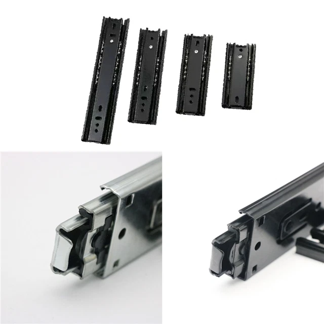 COMPACT AND RELIABLE 45mm Wide Folding Triple Ball Guide Drawer Slides ...