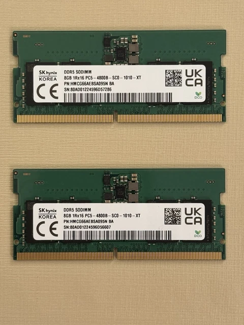 SK HYNIX 16GB DDR5 4800MHz SODIMM Laptop RAM 1Rx8 - HMCG78MEBSA092N $83 ...