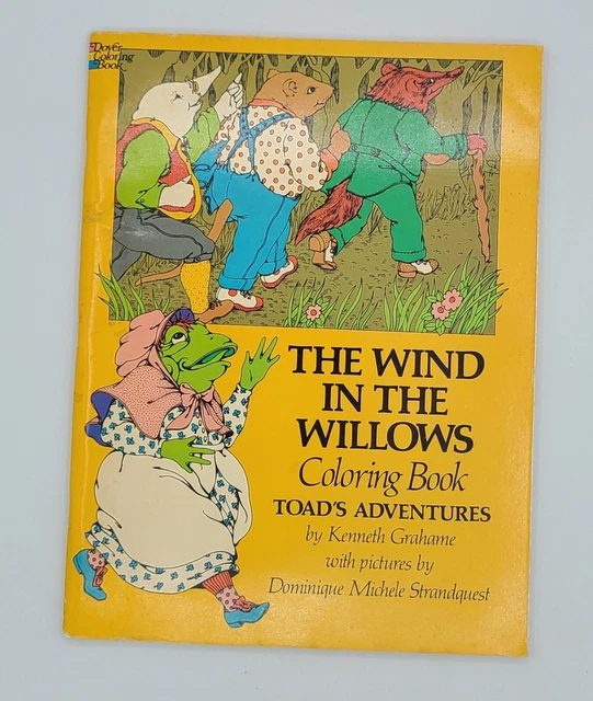 THE WIND IN the Willows Coloring Book Toads Adventure Unused Vintage ...