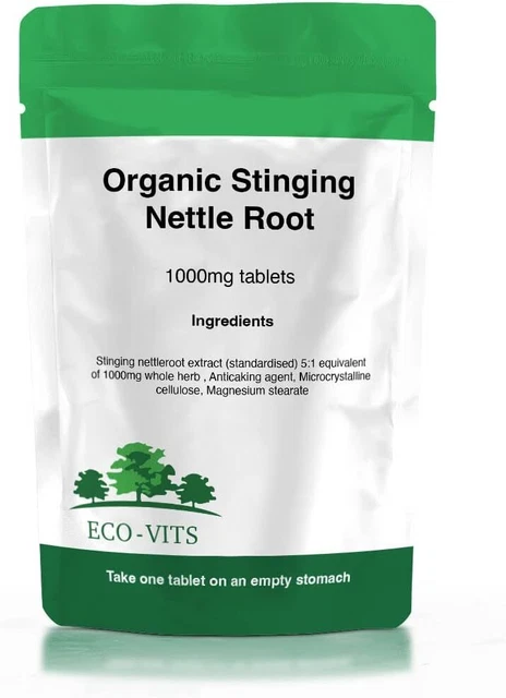 ECO-VITS STINGING NETTLE Root 1000mg Tablets Urinary Tract Prostate £5. ...