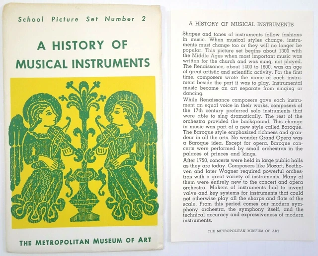 HISTORY MUSICAL INSTRUMENTS 17 Cards 13th-18th Century Museum of Art ...