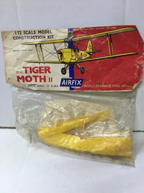 AIRFIX MODEL KIT 1/72 Scale D.H. De Havilland TIGER MOTH II MOC Vintage ...