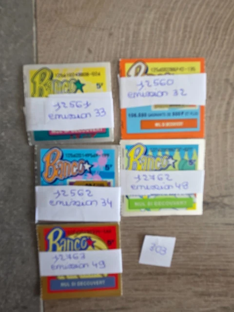 LOT DE 20 banco tickets à gratter FDJ grattés (ref 303) EUR 6,00 ...