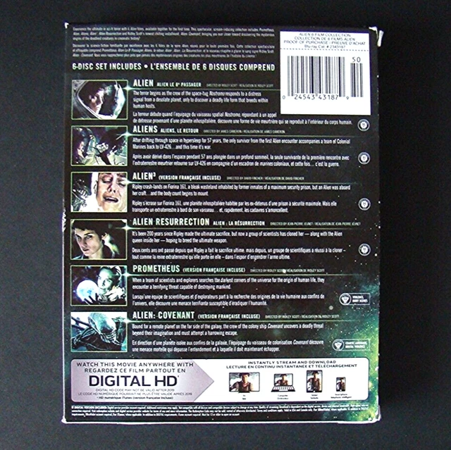 ALIEN 6-FILM COLLECTION Blu-Ray 2017 6-Disc Set W/ Slipcover & Lobby ...