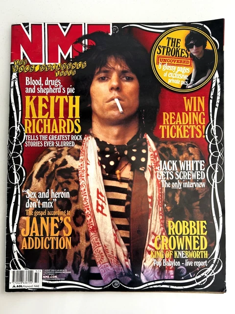 NME MAGAZINE 9/8/2003 KEITH RICHARDS Robbie Williams THE STROKES Pete ...