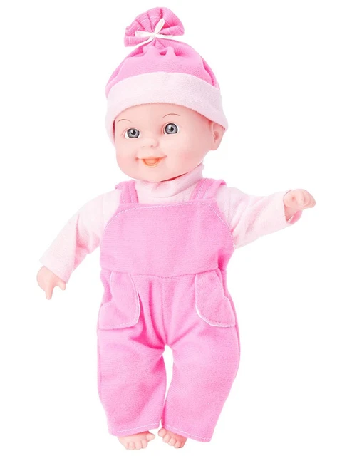 GIRLS BABY DOLL My First Baby Bella Pink Soft Body Childrens Toy 30cm ...