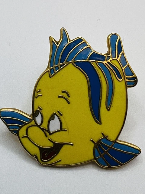 VINTAGE DISNEY FLOUNDER The Little Mermaid Yellow Fish Pin Trading Hat ...