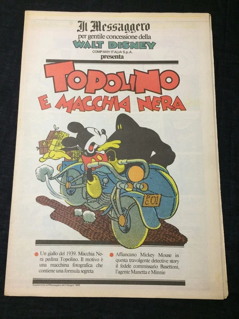 MICKEY MOUSE GAMBADILEGNO Disney Topolino Comic Italian Il Messaggero ...