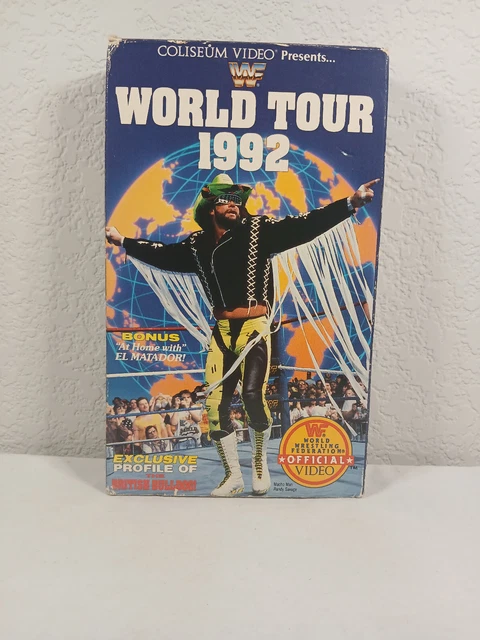 WWF WORLD TOUR 1992 VHS Tape Coliseum Video Wrestling Rowdy Piper ...