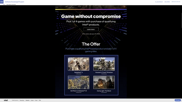 INTEL BATTLEFIELD 6 Code (or Civilization VII, Assassins Creed, Dying ...