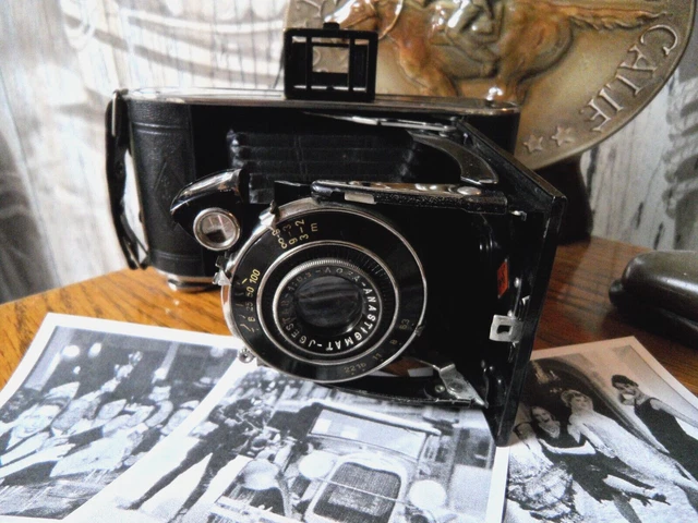 VINTAGE BELLOWS CAMERA 1930s Agfa Billy-Record Folding Anastigmat Lens ...