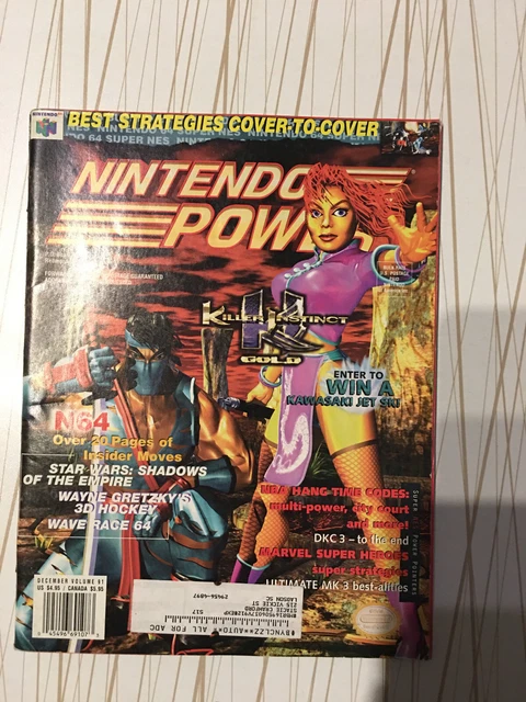 NINTENDO POWER MAGAZINE 91 with Star Wars Shadows of the Empire poster ...