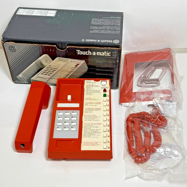 VINTAGE WESTERN ELECTRIC Bell Touch-A-Matic Phone Vtg 1970s Orange ...