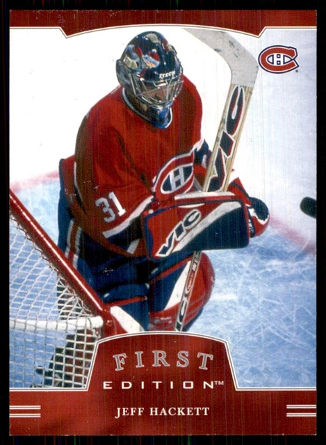 2002-03 BE A Player première édition Jeff Hackett Canadiens de Montréal ...