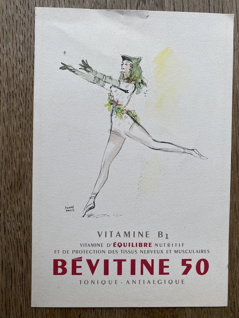 RARE CARTE PUBLICITAIRE Bevitine 50 Illustration Pierre Pages EUR 2,00 ...