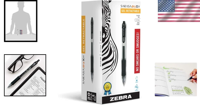 PROFESSIONAL RETRACTABLE GEL Pens, Fast-Drying Ink, 24-Count £43.67 ...