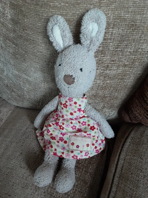 JELLYCAT &FLORAL FRIENDS& Light Brown Plush Rabbit Wearing Floral Dress ...