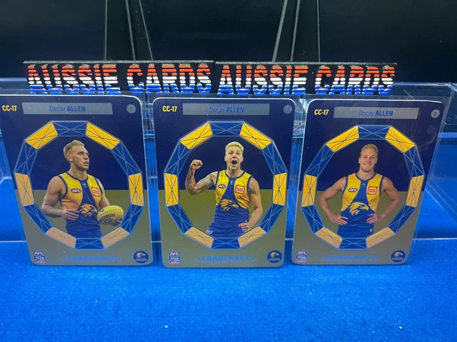 2024 AFL TEAMCOACH Card Craft 3 Card Set (1-2-3) Oscar Allen West Coast ...