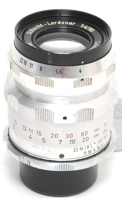 LEIDOLF WETZLAR SCHACHT Lordonar 4/90mm lens NOTTESTED glass needs ...
