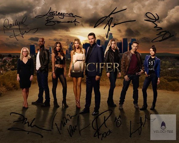 LUCIFER TOM ELLIS Lauren German Tricia Helfer Signed TV Photo Autograph ...