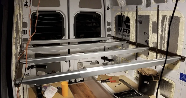 4X IKEA BED Mid Beams Support Adjustable 203cm Van Steel Beam Campervan ...