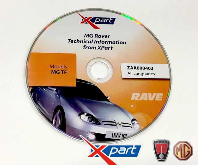 MG TF GENUINE Mg Rover Xpart Technical Information Rave Disc £15.99 ...