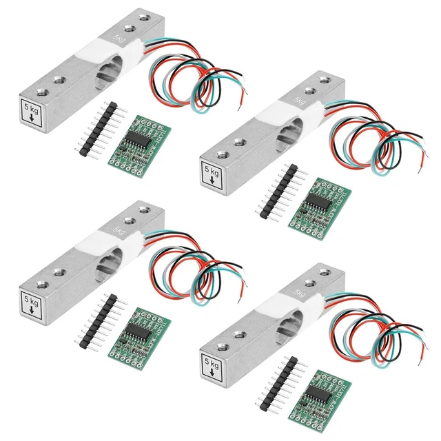 DIGITAL LOAD CELL Weight Sensor,4Sets 5KG Load Cell HX711 AD ...