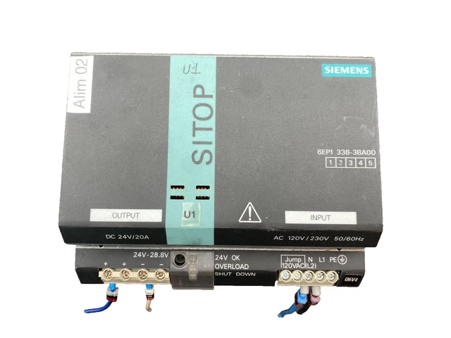SIEMENS SITOP MODULAR 20A 1/2 Ph 6Ep1336-3Ba00 EUR 99,90 - PicClick FR