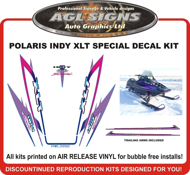1995 POLARIS INDY XLT 600 Special Reproduction Decal Kit graphics ...