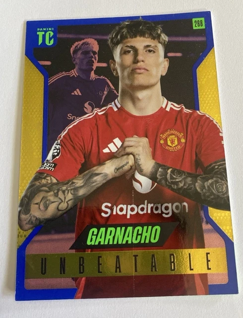 PANINI TOP CLASS 2025 Alejandro Garnacho unbeatable Blue Parallel No ...