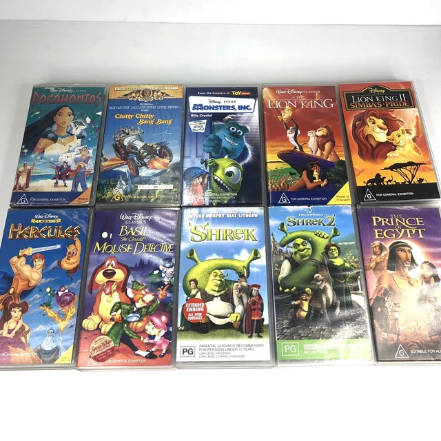 DISNEY CHILDRENS VHS Bulk Lot Shrek Lion King Pocohontas Working Tested ...