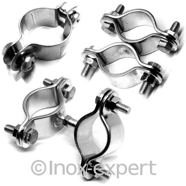 ROHRHALTERUNG EDELSTAHL VA Rohrschelle 25-28 mm Rohr Halter Nirosta ...