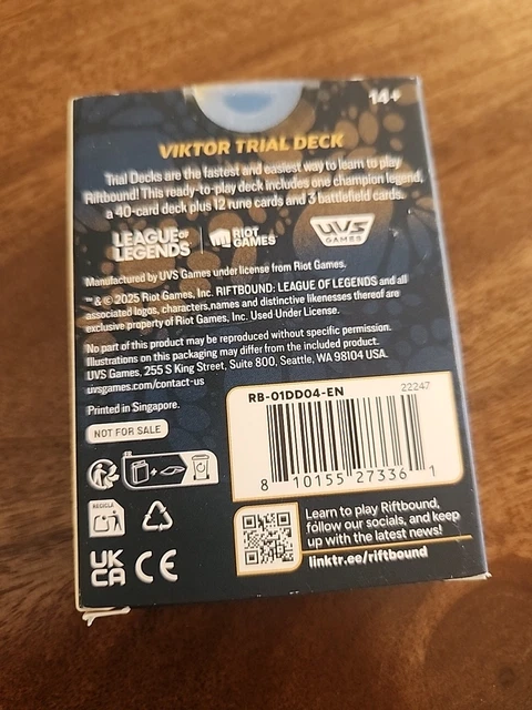 GENCON 2025 RIFTBOUND VIKTOR DECK SEALED League of Legends Exclusive ...