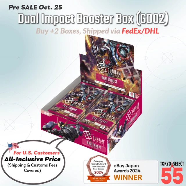 GUNDAM CARD GAME Dual Impact Booster Box GD02 Japanese Factory Tape ...