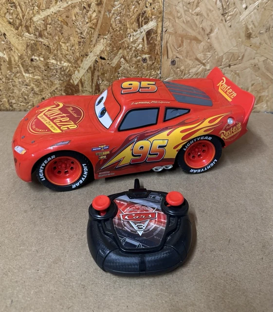 DISNEY PIXAR LIGHTNING McQueen Remote Control Car RC Turbo Racer Dickie Toys VGC £16.31 ...