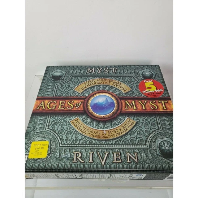 AGES OF MYST RIVEN 5th Anniv PC Game Commemorative Edition Big Box $41. ...