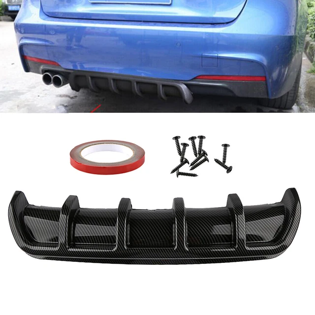 REAR BUMPER DIFFUSER Universal Spoiler Car Body Kit Cover Carbon Fiber ...