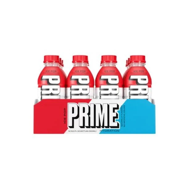 PRIME HYDRATION ENERGY Drink by Logan Paul & KSI - Ice Pop Crate 12 ...