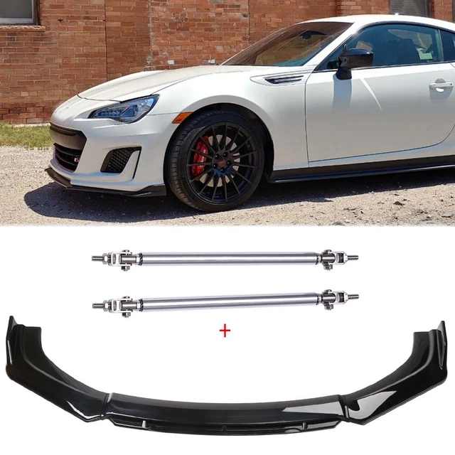 GLOSSY FRONT BUMPER Lip Spoiler Splitter +Strut Rods For Subaru BRZ TS ...