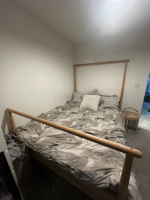 IKEA GJORA SOLID Birch Double Bed Frame £94.30 - PicClick UK